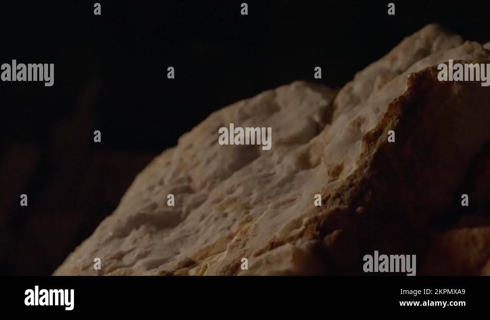 Crystalline Crust Of A Solid Stone Revealed In A Light And Dark ...