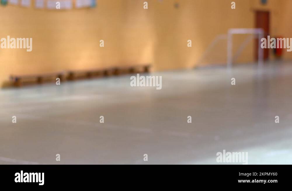 School hall gym green screen interview background shallow focus Stock ...