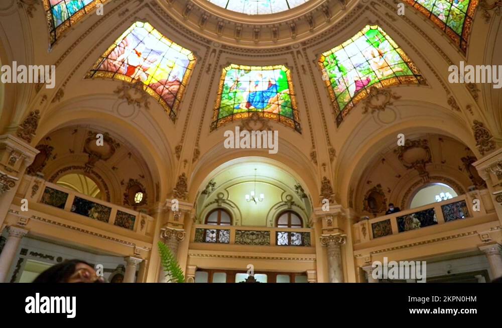 Architectural stained glass windows facade Stock Videos & Footage - HD ...
