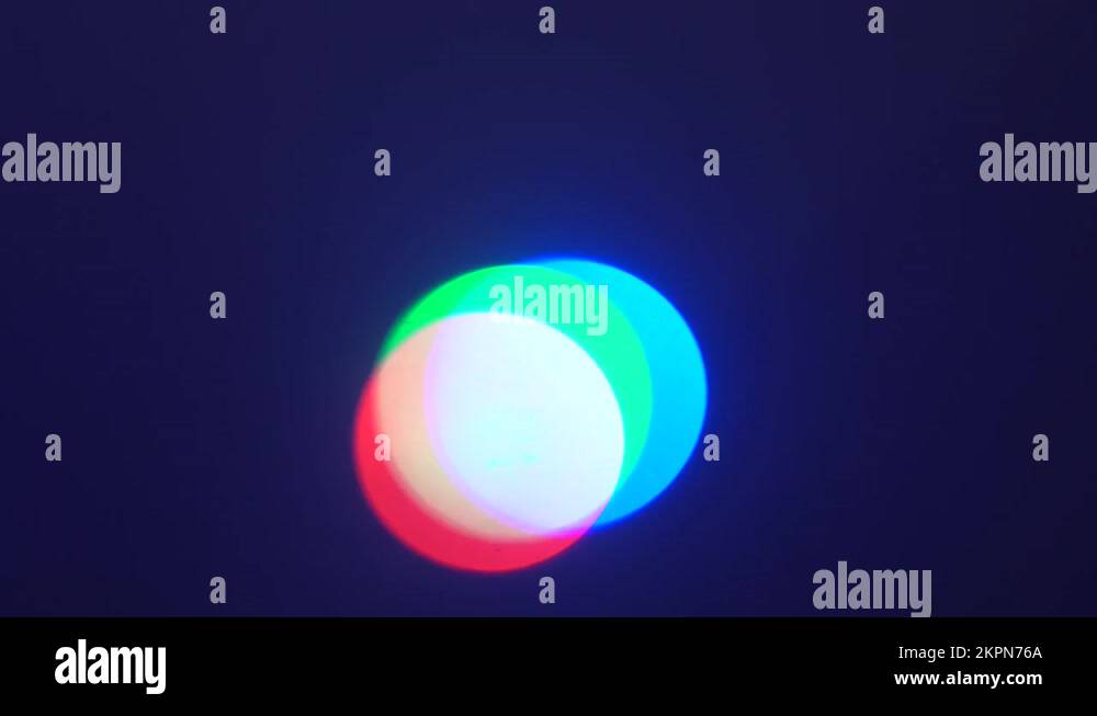 RGB hue light spectrum combine to create white light science experiment ...