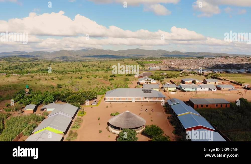 Refugee Kids Playing Ball in Center of Dzaleka Refugee Camp in Malawi ...