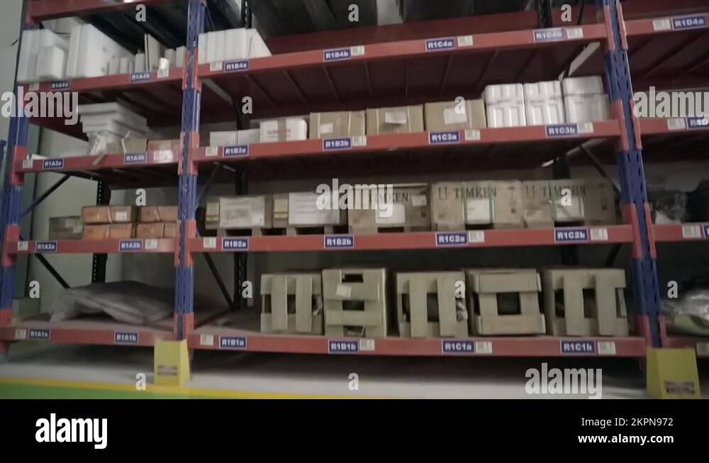 Goods Inside Warehouse Racking With Plastic Pallet At Dolvi Port ...