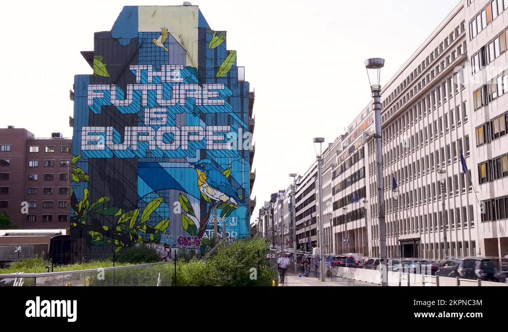 Brussels the future is europe mural Stock Videos & Footage - HD and 4K ...