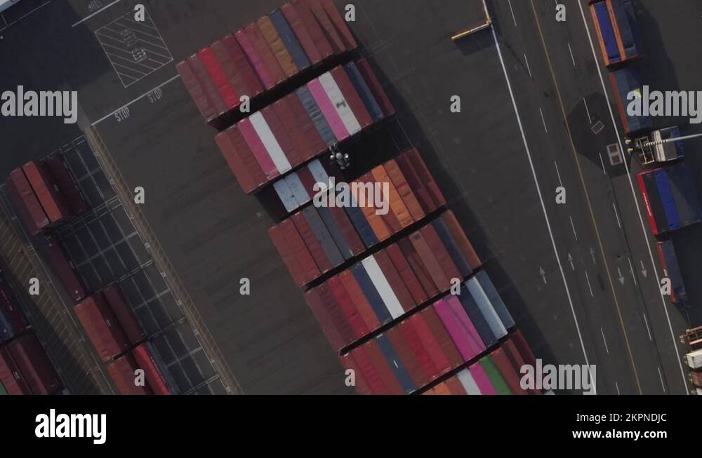 Carefully Arranged Massive Storage Containers In the Port Of Tacoma ...