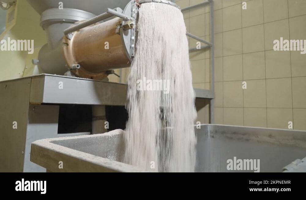 Food Industry. Yeast production. A large automated plant grinds ...