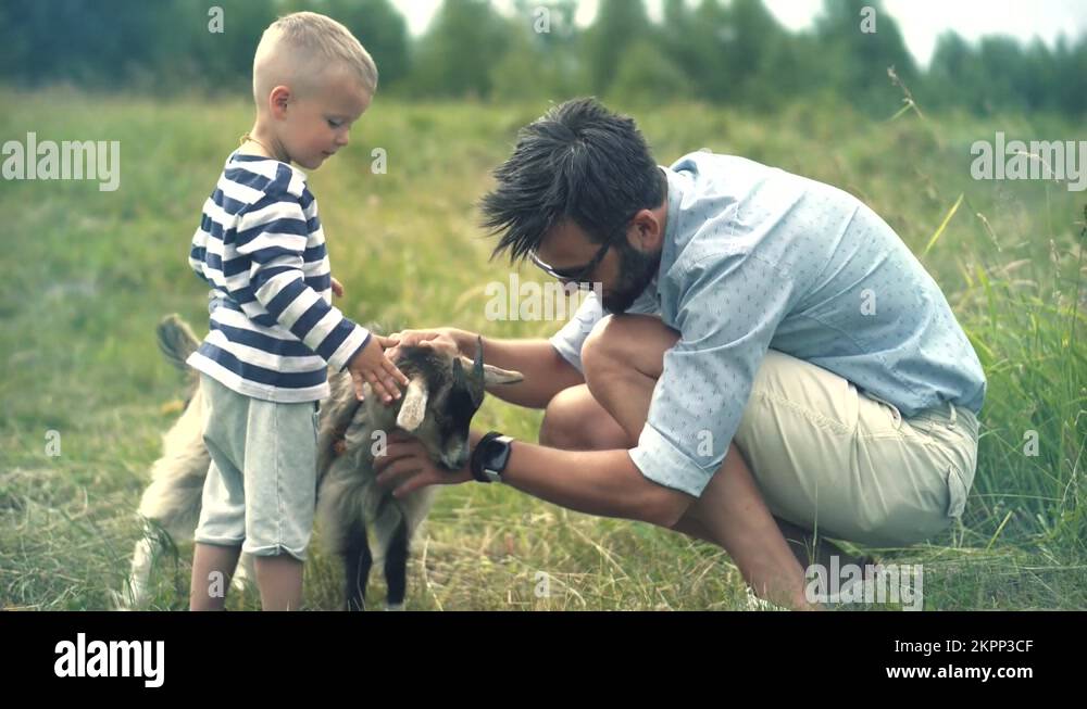 Cheerful Father With Boy Child Together. Parent Love Children Kid Dad ...