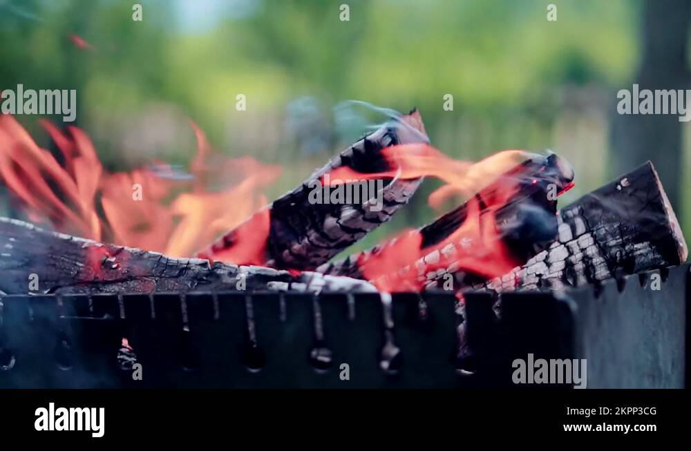 Patty On Fire Coals Grill. Roasting Meat Hamburger Grill .Cheeseburger ...