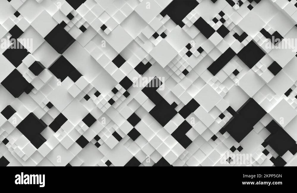Abstract Motion Background From Random Moving Cubes Seamless Loop