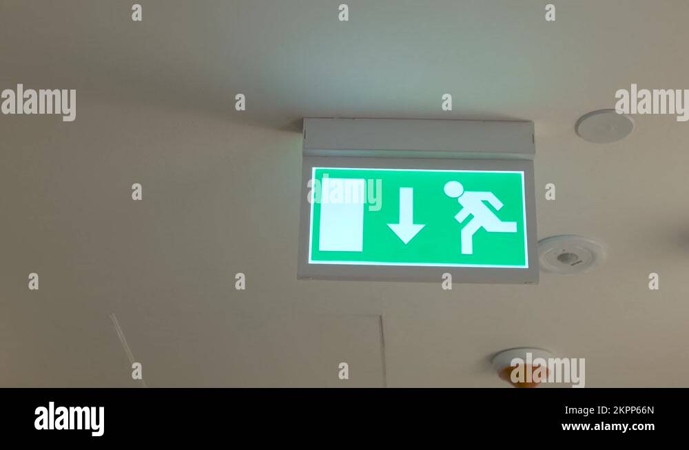 Emergency fire exit sign Stock Videos & Footage - HD and 4K Video Clips ...