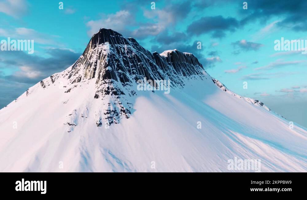 An aerial view over one of the mountain ridges of the Himalayas ...