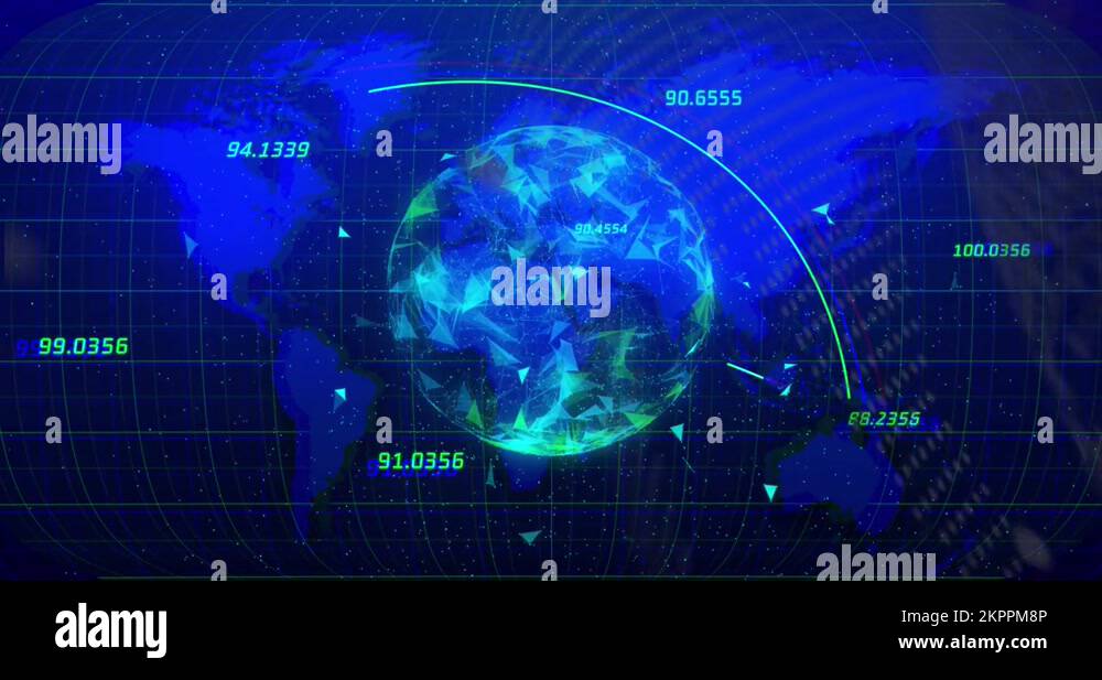 Animation globe lines numbers world Stock Videos & Footage - HD and 4K ...