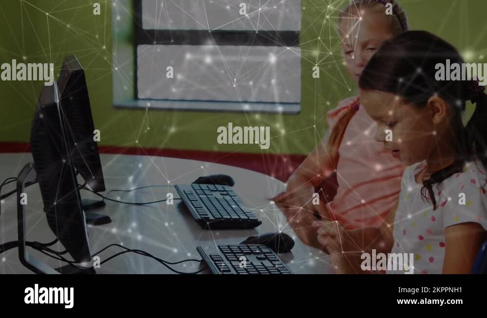 Two girls using computer school Stock Videos & Footage - HD and 4K ...