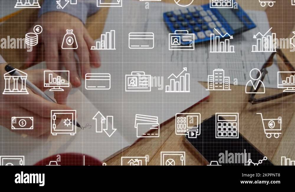 Animation falling icons over person Stock Videos & Footage - HD and 4K ...