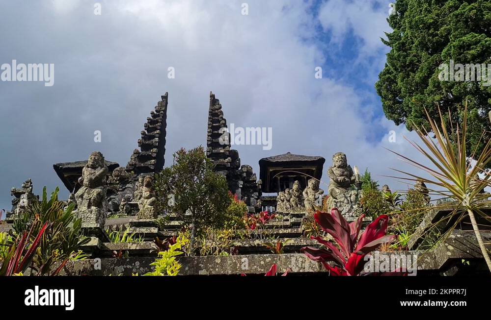Besakih Great Temple Gate, Hindu Shrine of Bali Island, Indonesia Stock ...