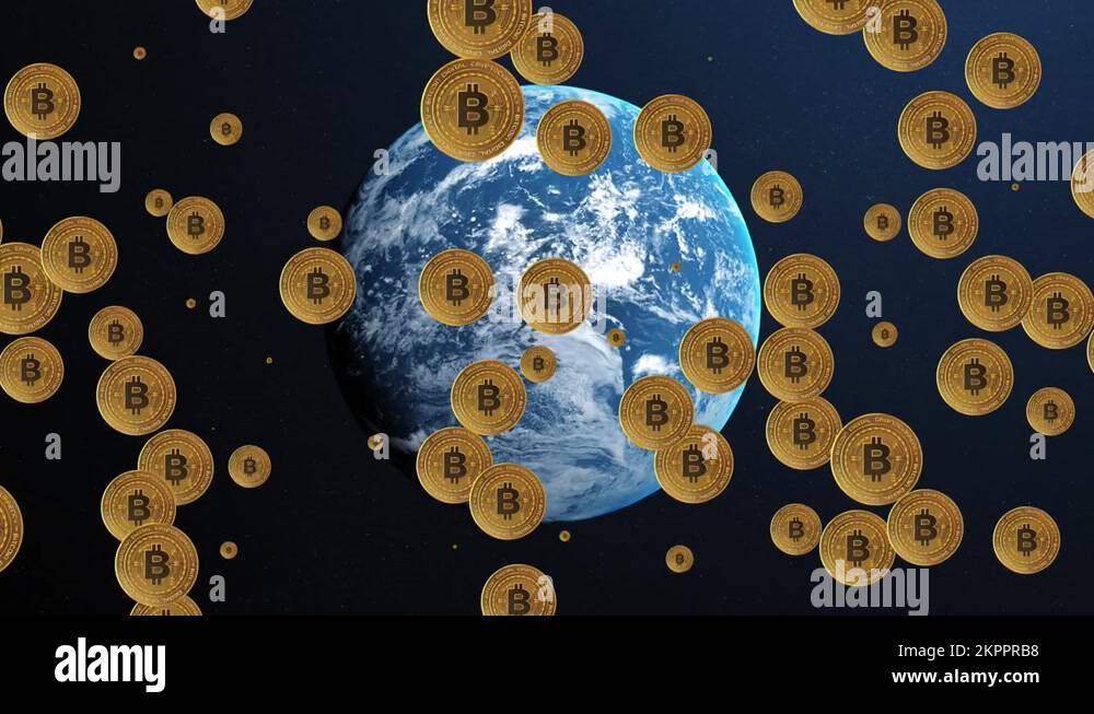 Animation bitcoin symbols over globe Stock Videos & Footage - HD and 4K ...