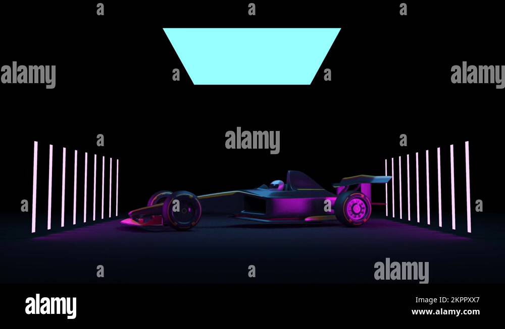 Loop Rotating Racing Sport Car on studio with lights 4K Animation Stock ...