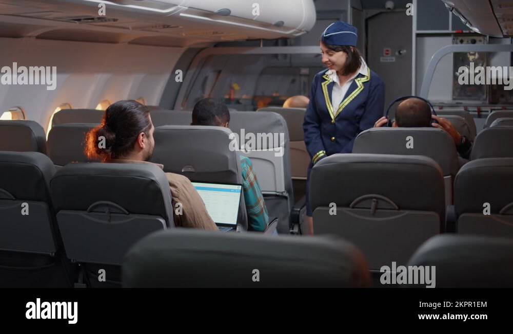Flight attendant on board Stock Videos & Footage - HD and 4K Video ...