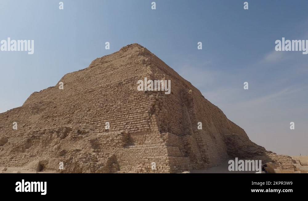 Ruins of the ancient stepped pyramid of Djoser, Saqqara Necropolis ...