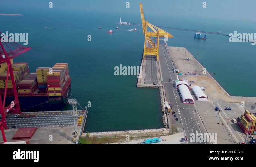 Harbor infrastructure logistics shipping lines Stock Videos & Footage ...