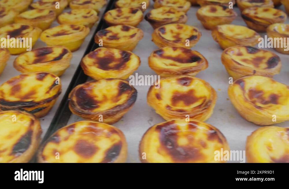 Portuguese custard tarts pasteis de nata Stock Videos & Footage - HD ...