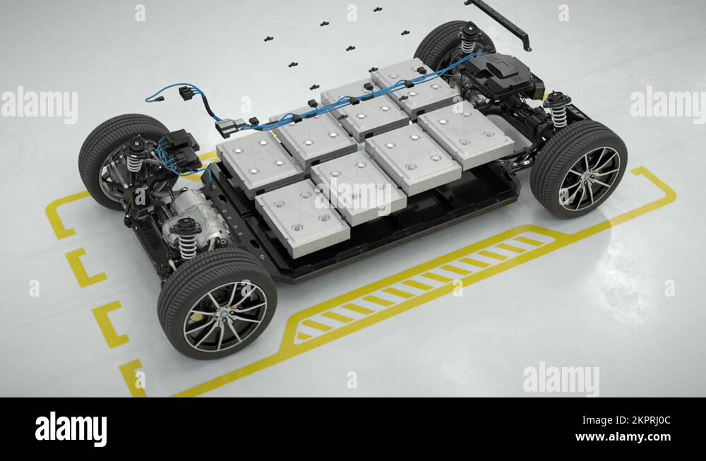 technical animation of an electric vehicle chassis Stock Video Footage ...