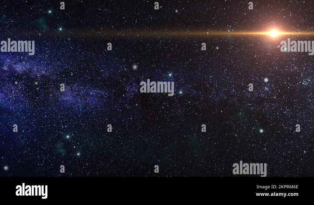 bright yellow light and Orion star clusters in the Universe Stock Video ...