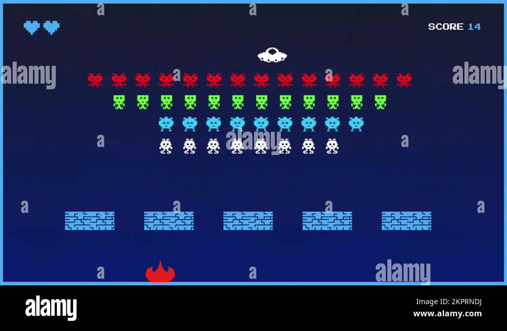2D Space Arcade Shooter Game Stock Video Footage - Alamy