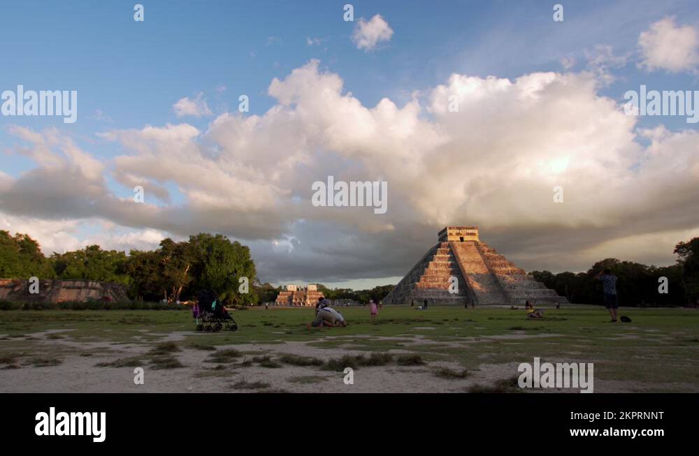 Temple of Kukulcan, the center of the archeological site in Chichen ...