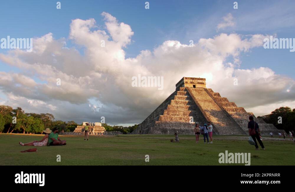 Temple of Kukulcan, the center of the archeological site in Chichen ...