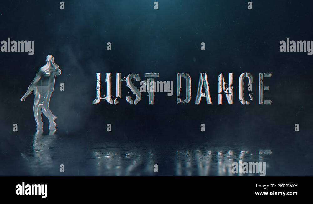 Just Dance Glossy Text with Dancer Background 4K Loop Stock Video ...