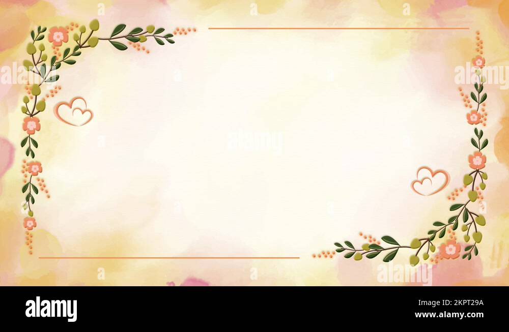 Wedding invitation floral frame Stock Videos & Footage - HD and 4K ...