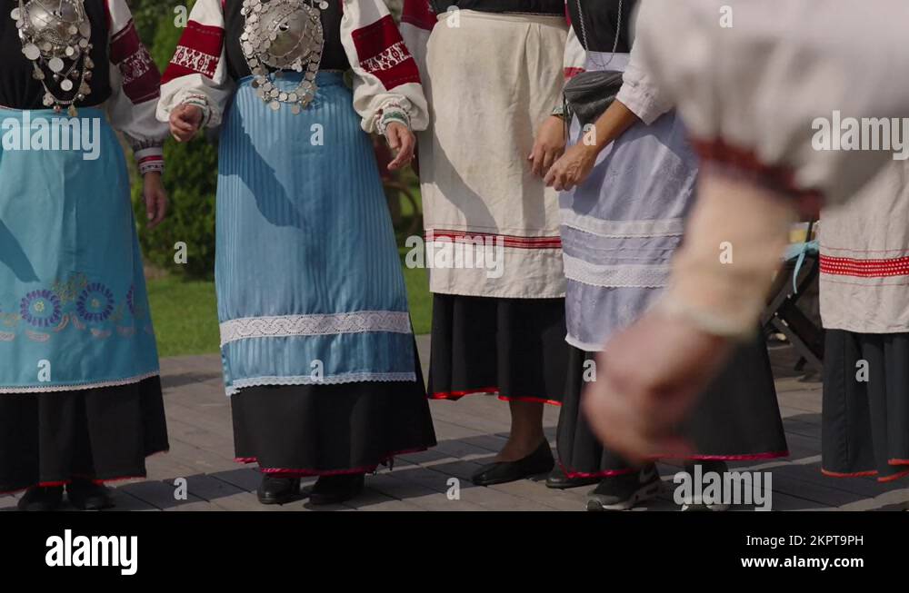Traditional Estonian Women Dancers Wearing National Dresses-Outfits ...