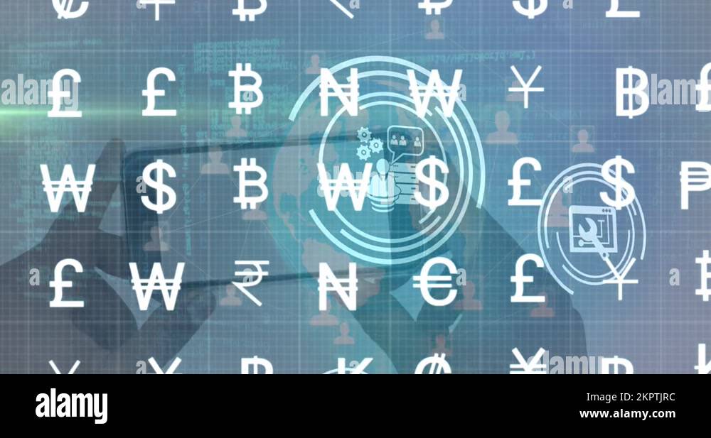 Animation currency symbols over icons Stock Videos & Footage - HD and ...