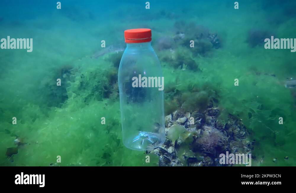 Plastic pollution of the sea: PVC bottle slowly sinks to the bottom ...