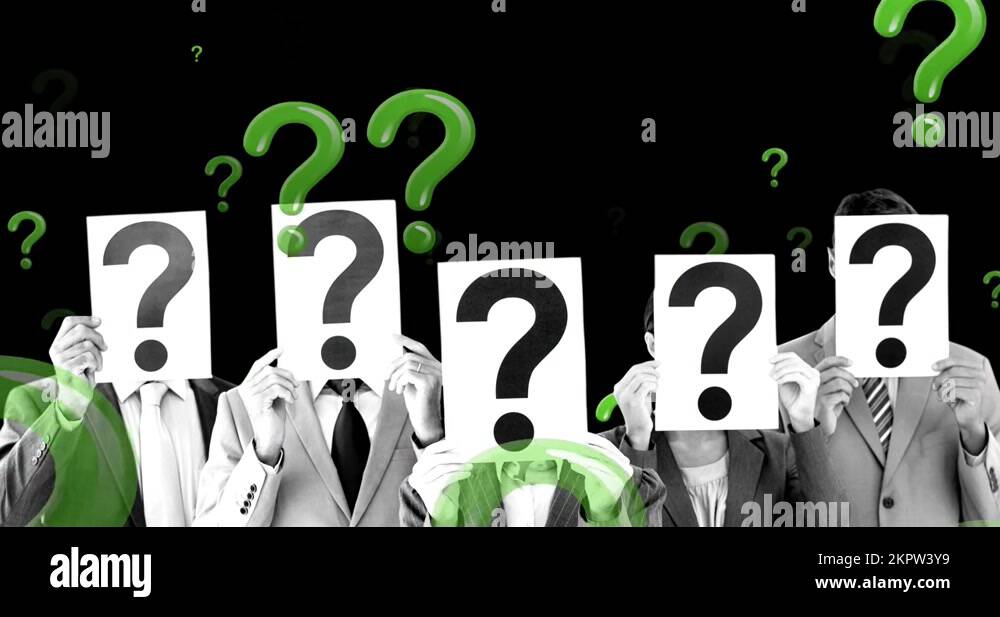 Animation of question marks over people with question marks instead ...