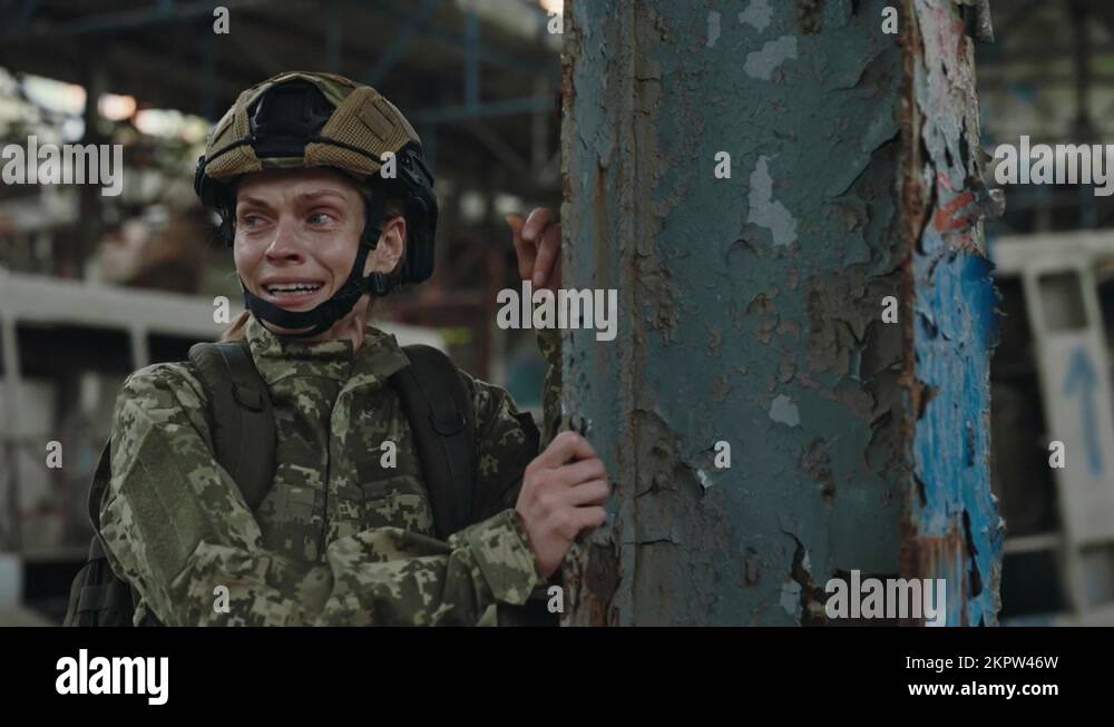 Female sergeant crying and mourning for fallen soldiers Stock Video ...