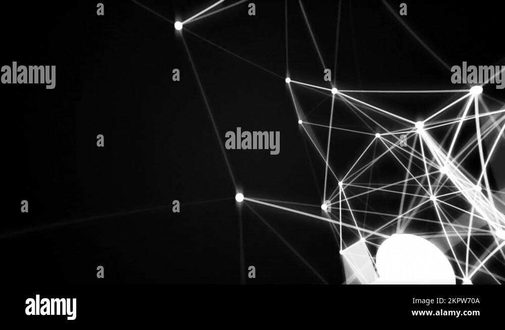 Black and white communication intro random geometry 3D art smooth ...