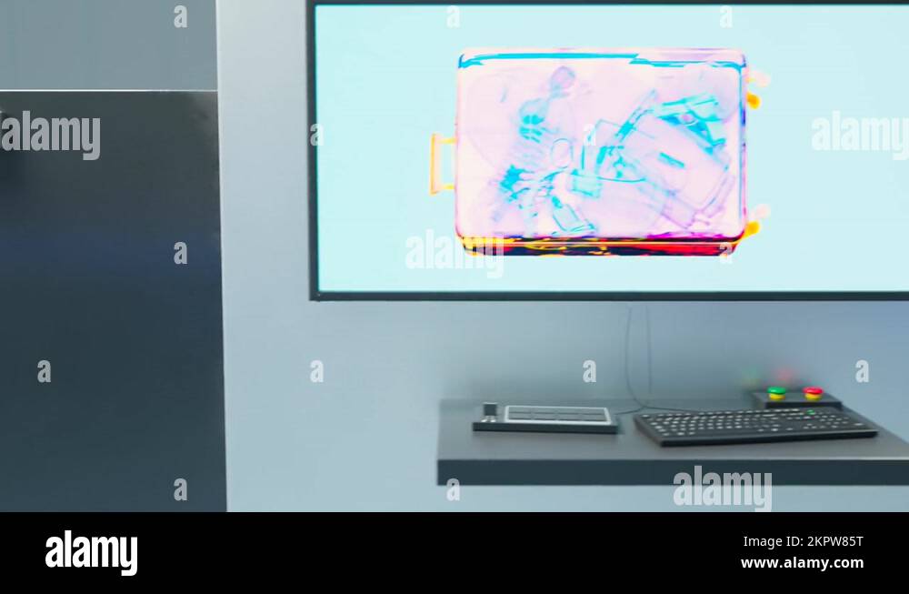 Weapons detection system for airport baggage screening. X-ray security ...