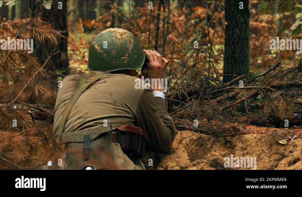 Hidden Re-enactor Dressed Like Russian Soviet Infantry Red Army Soldier ...