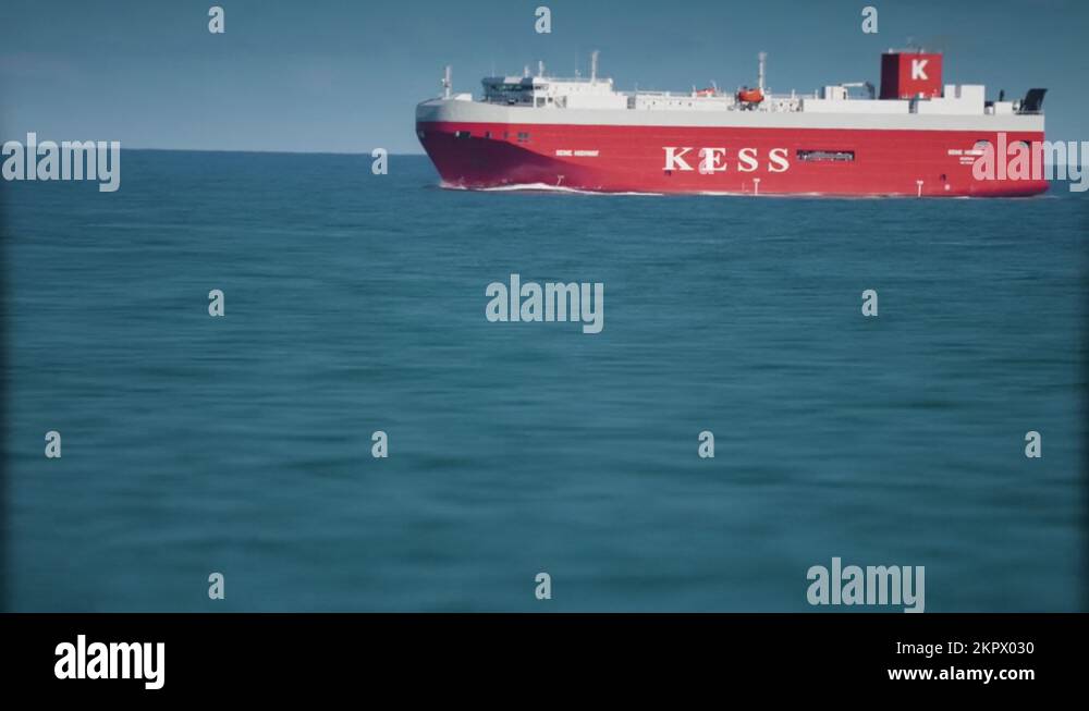 Kess cargo ship in the North sea. One of the major short sea carrier ...