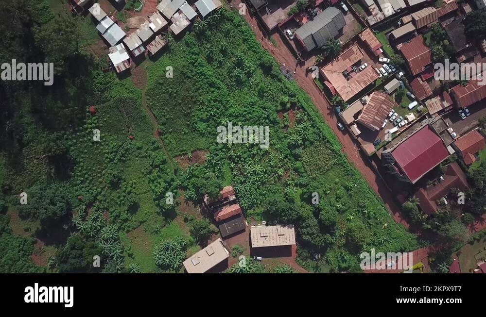 Mulago neighborhood in Kampala city, Uganda. Aerial view of African ...