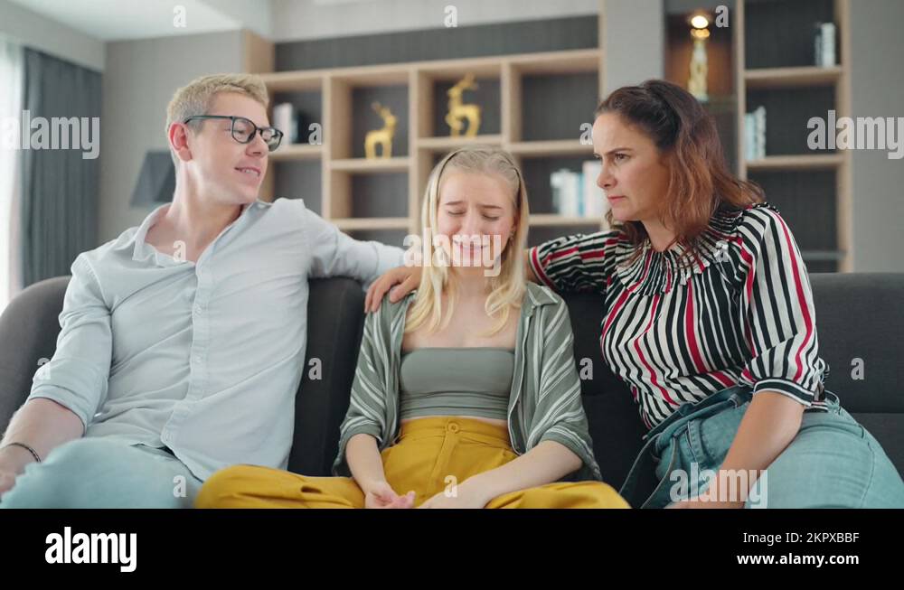 Teenage girl having psychological puberty problem concept Stock Video ...