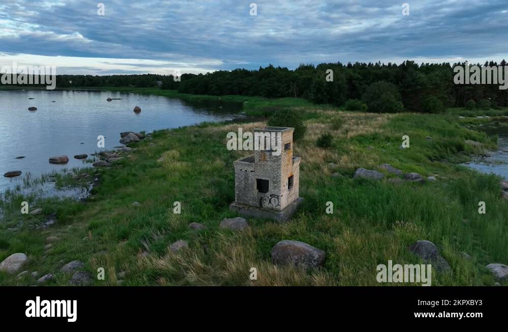 Drone footage of building that was a border guard post during the ...