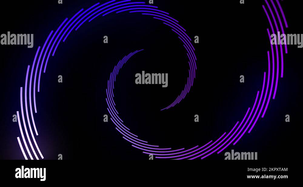 Animation of sale and violet lines rotating over black background Stock ...