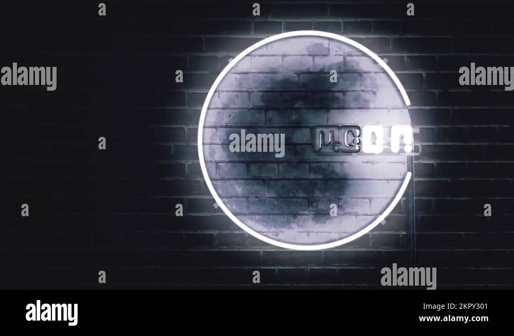 neon animated sign Stock Video Footage - Alamy