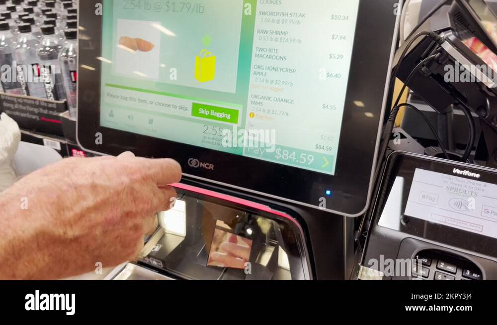 Self checkout grocery store Stock Videos & Footage - HD and 4K Video ...