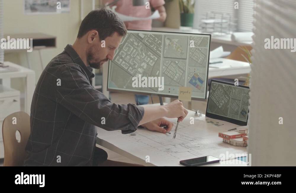 Engineer drawing map Stock Videos & Footage - HD and 4K Video Clips - Alamy