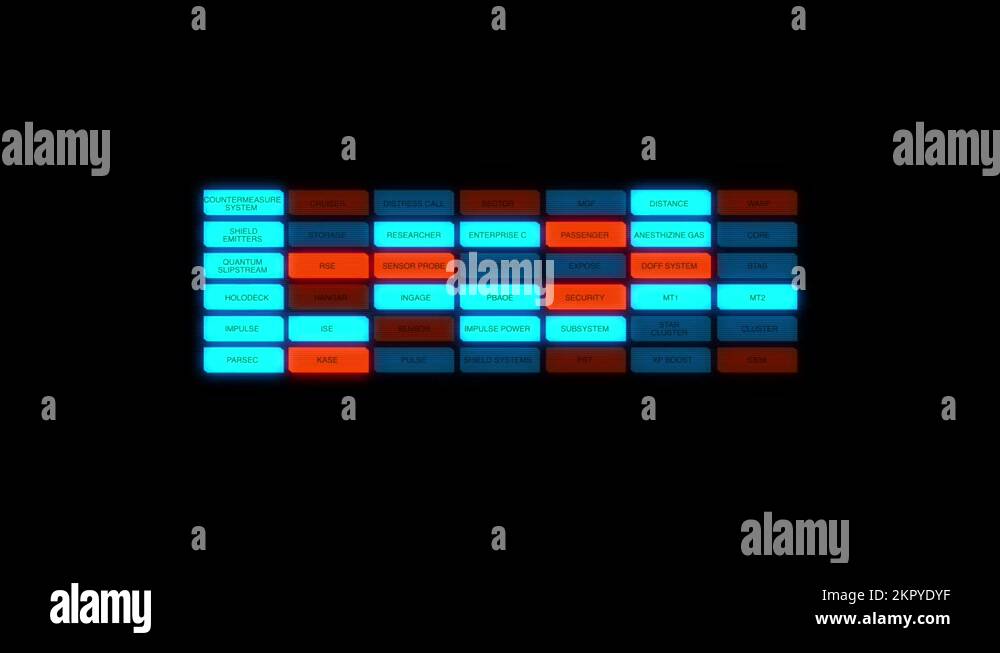 Futuristic control panel with glowing flashing lights Stock Video ...