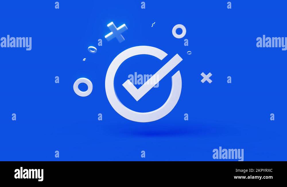 Checkmark icon in flat design Stock Videos & Footage - HD and 4K Video ...