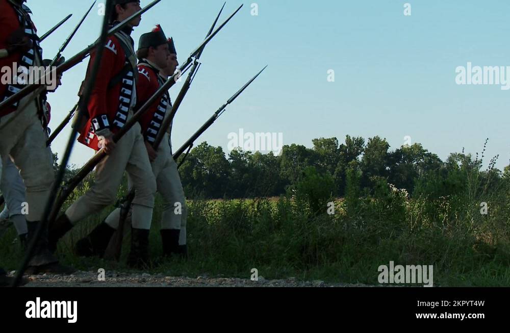 British Soldiers of the Revolutionary War (1775) Marching with ...